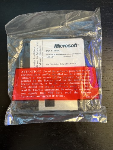 Microsoft IntelliPoint Mouse & IntelliMouse Disk 1 Setup Floppy Disk | eBay
