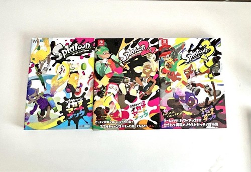 Nintendo Splatoon Ikasu Art Book Splatoon 2 & 3 Artbook Set of 3 Used Japan | eBay