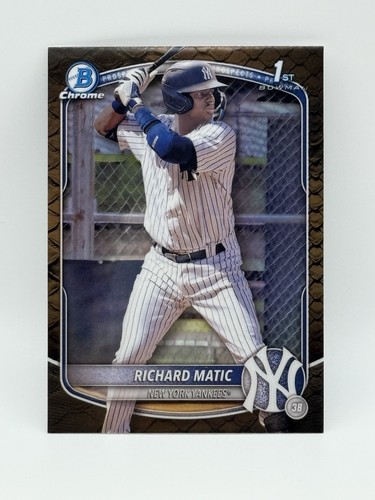 2025 Bowman Richard Matic 1st Bowman Chrome Reptilian Refractor New ...
