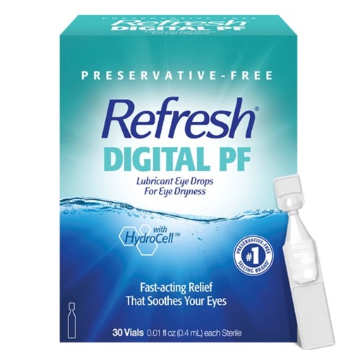 Refresh Digital PF Eye Drops,30 EA(Pack of 2) with free tea tree eyelid ...