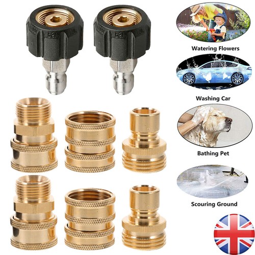 8Pcs Pressure Adapter Set Quick Connect Sets For High Pressure Washer Gun & Hose | eBay UK
