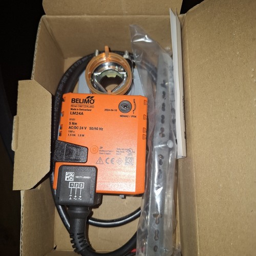 x2 Belimo SM24A-SR Modulating Damper Actuator 24V 20Nm BMS Valve Drive ...