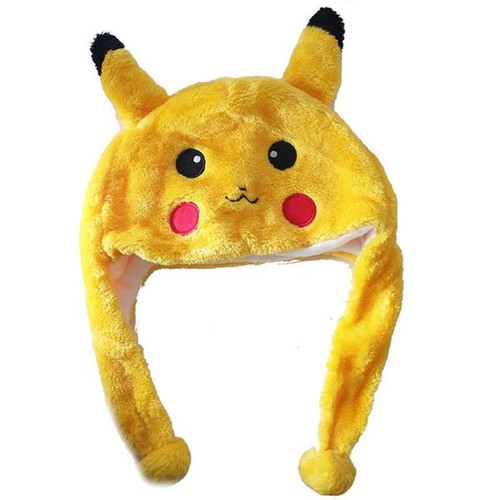 Pikachu Aviator Pilot Party Halloween Costume Animal Plush Hat Pokémon ...
