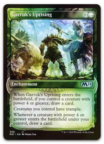 Garruk's Uprising (Showcase) #308 (Foil) (NM) Core Set 2021 M21 Magic ...