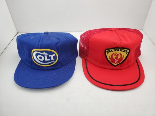Damaged Vintage Firearms Hats Caps Colt Ruger Red Blue USA Display Only ...