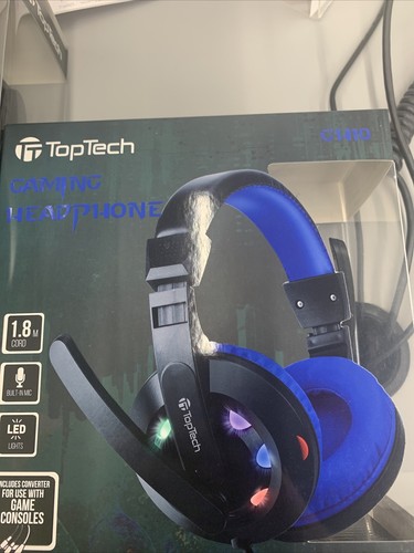 TOPTECH GH10 (BLUE) Gaming Headphone With Led Lights New In Box | eBay