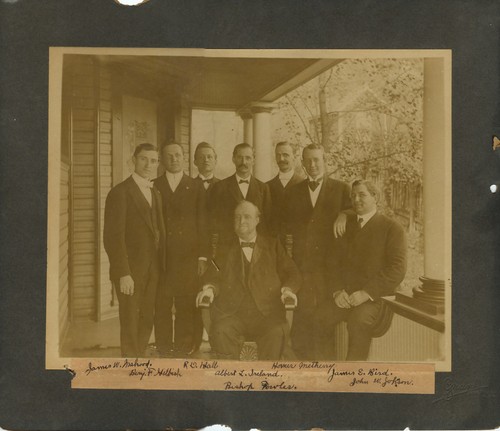 Grafton West Virginia identified group men on porch Bishop Fowler ...
