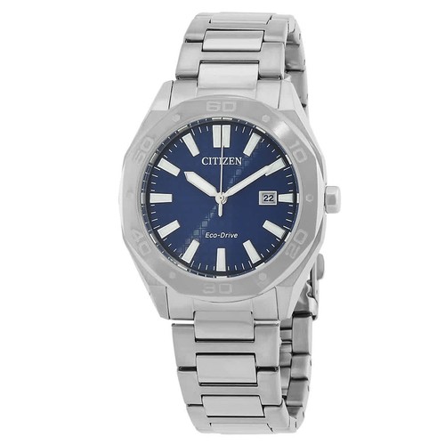 Citizen Odyn BM7630-80L Blue Dial Eco-Drive 100M Stainless Steel Watch ...