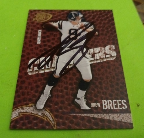 2004 Drew Brees SIGNED Playoff Hogg Heaven NFL Football Card #80 AUTO ...