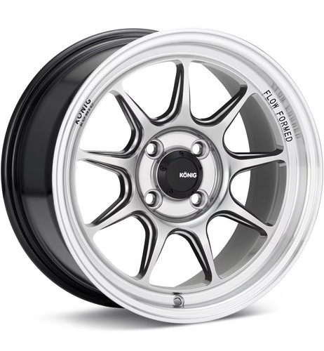 (1) 17x8 +45 Konig Countergram 4x100 Hyper Chrome / Machined Lip Wheel ...