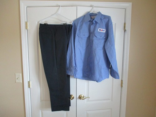 NOS VINTAGE MOBIL GAS STATION ATTENDANT UNIFORM. PANTS & SHIRT | eBay