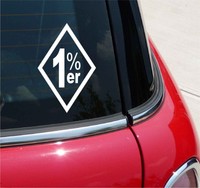 1%er One Percent Outlaw Biker Vinyl Sticker Decal- Choose Size & Color ...