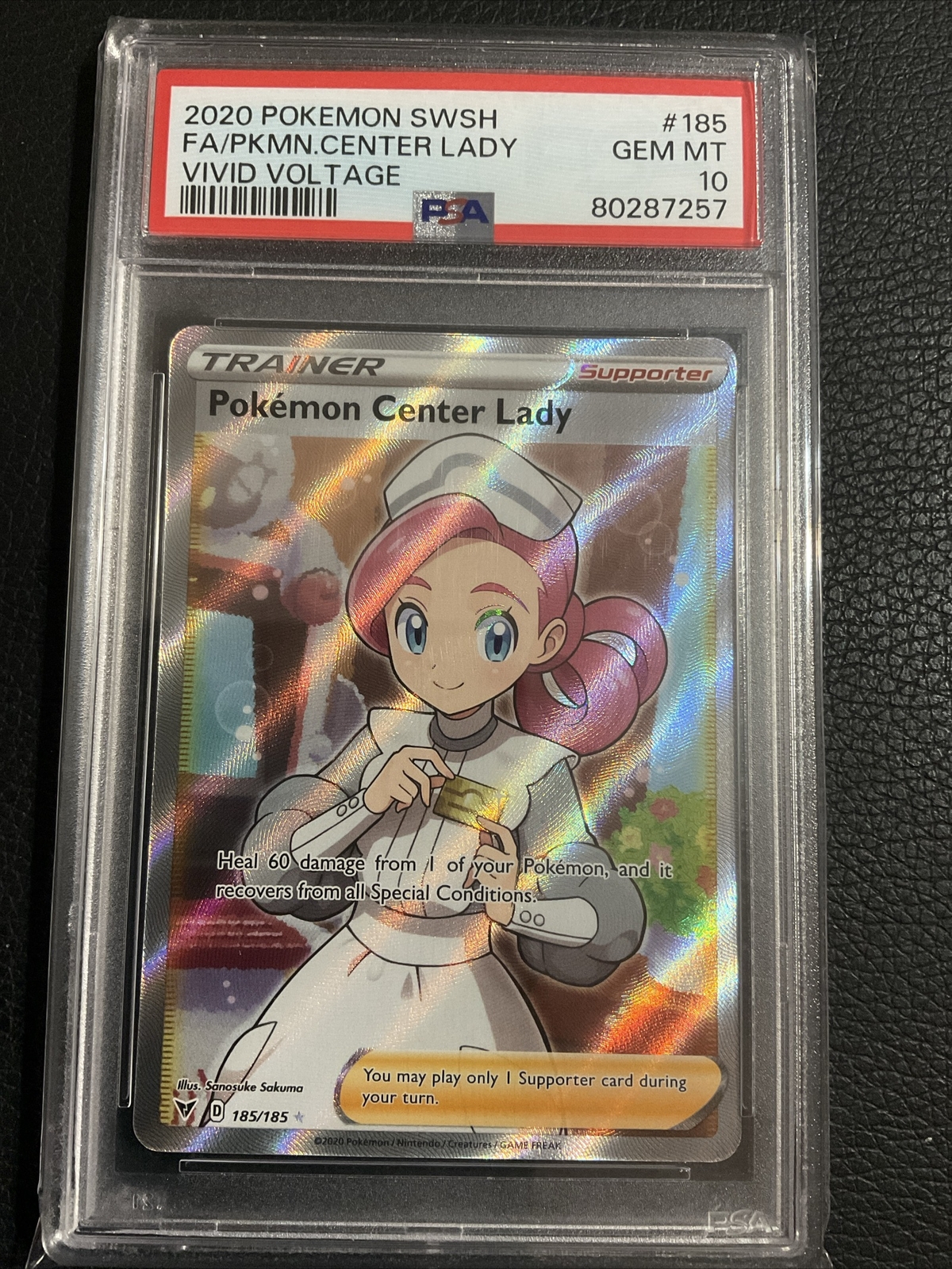 Pokemon Center Lady 2020 Sword & Shield: Vivid Voltage #185/185 Holo ...