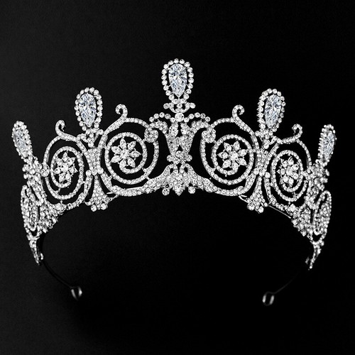 7.5cm Tall CZ Crystal Wedding Bridal Queen Princess Prom Tiara Crown ...