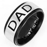 Father's Day Stainless And Gold #10 Ring Engraved With Love You Dad ...