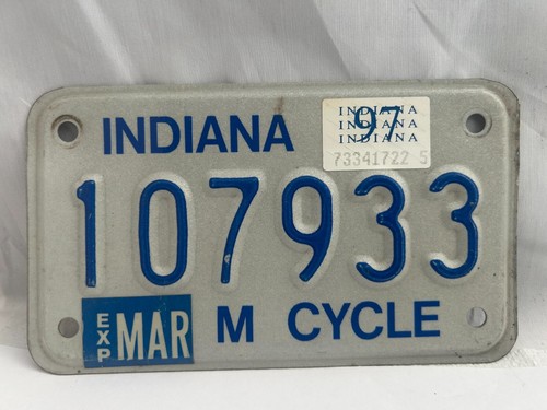 1997 Indiana MOTORCYCLE License Plate #107933 | eBay