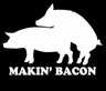 Makin' Bacon Vinyl Decal Funny Car Truck Sticker | Backyard Grill Pig ...