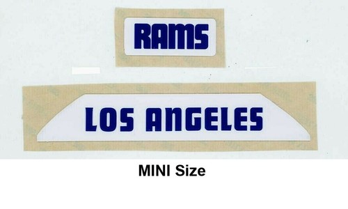 MINI Los Angeles Rams Throwback Team Name Bumper Decals Riddell VSR4 ...