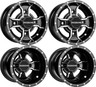 DWT Black A5 Rolled Lip 10" Front & 9" Rear Wheels Rims TRX 450R 400EX ...