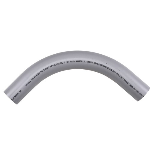 Kraloy 078545 40STD2090 2" Schedule 40 PVC Conduit Elbow 90° Plain End ...