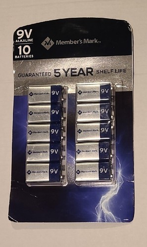 MEMBER'S MARK 9V BATTERIES - 10 PACK | eBay