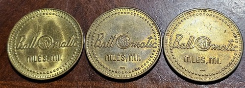 RANGE BALL TOKEN - COLLECTABLE BALL-O-MATIC - NILES MI Set Of 3 | eBay