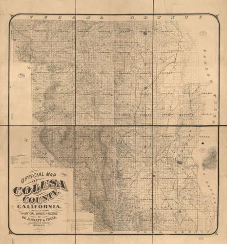 22" x 24" 1885 Map Official map of Colusa County, California | eBay