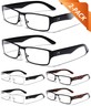 Small Rectangular Clear Lens Non Prescription RX Men Women Eye Glasses ...
