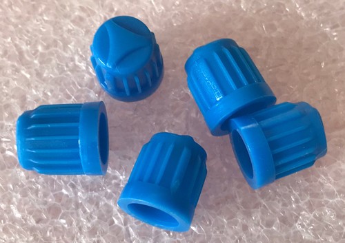 set of 5 BLUE VALVE STEM CAPS | eBay