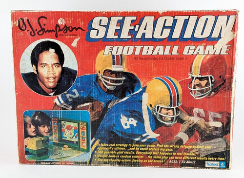 Vtg See Action FOOTBALL GAME, Kenner, 1974 Set, OJ Simpson - Rare 1st ...