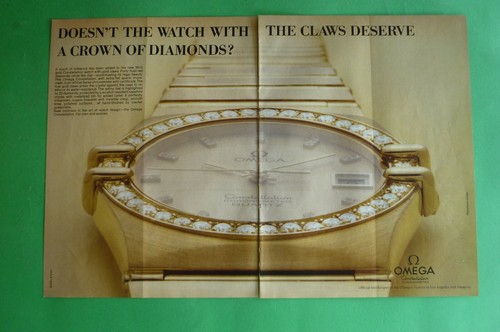 Omega Watch Advertisement 1 Page 1983 Constellation Chronometer Gold ...