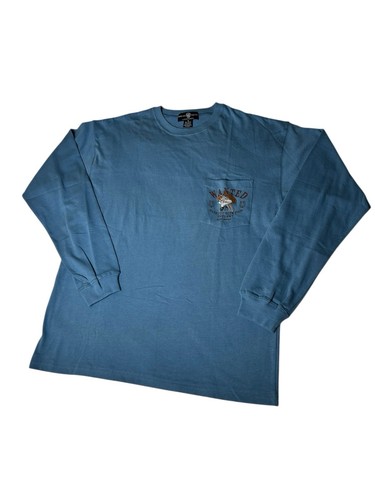 VTG Bugs Bunny Warner Bros WANTED Long Sleeve T-Shirt Size M Blue Wild ...