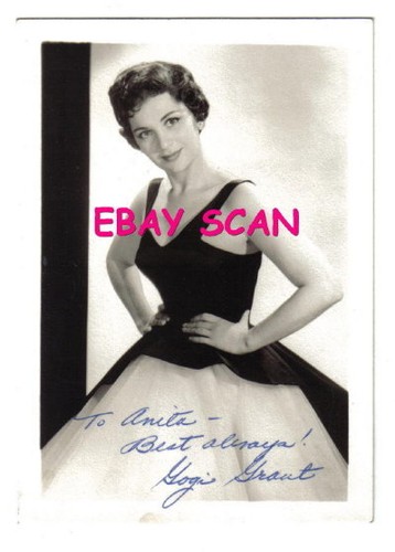 1950's Hand Signed AUTOGRAPH Photo of Singer Gogi Grant | eBay