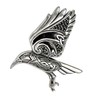 Sterling Silver Flying Celtic Knot Raven Pendant - Crow Bird Triquetra ...