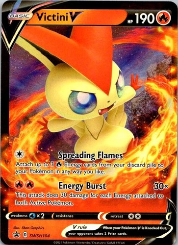 1x Victini V - SWSH104 - SWSH Black Star Promos NM- Pokemon SWSH NM ...