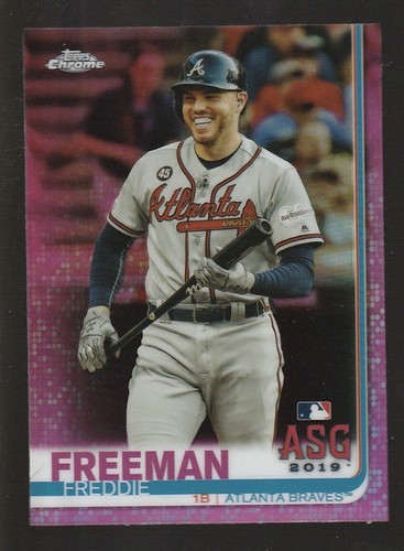 2019 Freddie Freeman Topps Chrome Update Pink Refractor #69 Atlanta ...