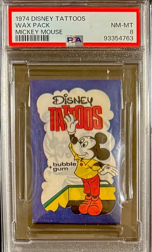 1974 Dandy Mickey Mouse Disney Tattoo PSA 8 Sealed Wax Pack | eBay