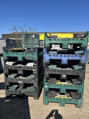 1200 x 1000 x 595mm SHALLOW MAGNUM - PLASTIC STORAGE FOLDING PALLET BOX ...