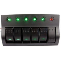 6 GANG Marine Switch Panel Boat Car RV LED Rocker Waterproof Circuit ...
