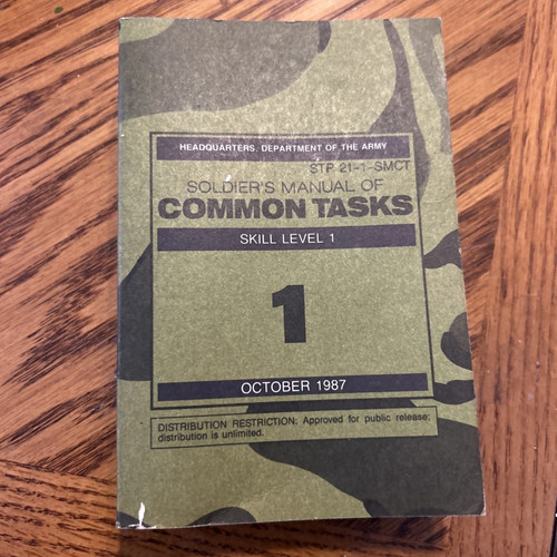 Soldiers Manual of Common Tasks Skill Level 1 October 1987 STP 21-1 ...
