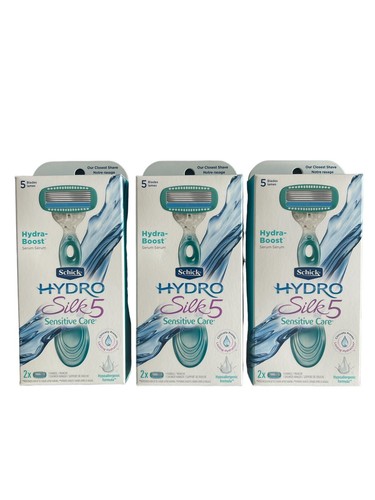 Schick Hydro Silk 5 Sensitive Care Razor 5-Blades Hypoallergenic (3 ...