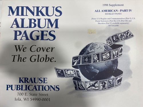 Minkus Album Pages- 1998 Supplement, All American- Part IV Booklet ...