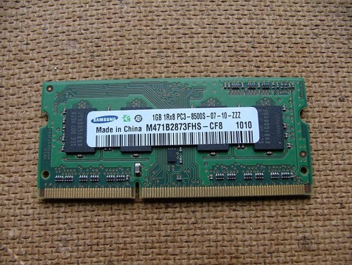 RAM 1 STICK OF 1GB LAPTOP MEMORY 204-pin PC3-8500 (1066 MHz) DDR3 SO ...