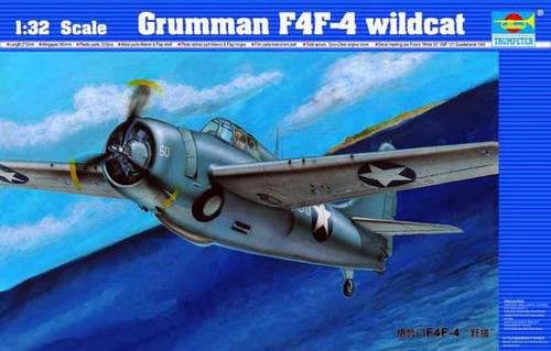 Trumpeter 02223 F4F-4 Wildcat Joe Foss 1/32 Scale Plastic Model Kit ...