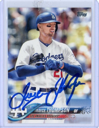 2018 Topps Series 2 Trayce Thompson Auto Signed Card #654 Los Angeles ...