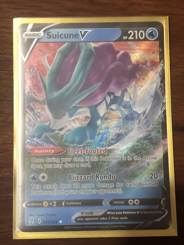 Pokémon TCG Suicune V Evolving Skies 031/203 Holo Ultra Rare | eBay