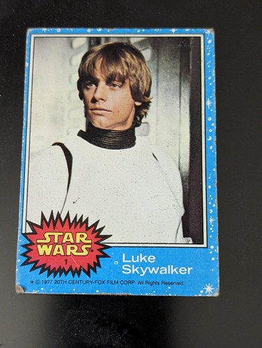 Luke Skywalker RC #1 - 1977 Topps Star Wars Series 1 Blue - Rookie Jedi ...
