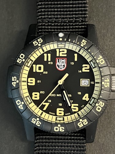 Luminox 0320 Series Leatherback SEA Turtle Giant Black/Tan Watch - 0333 ...