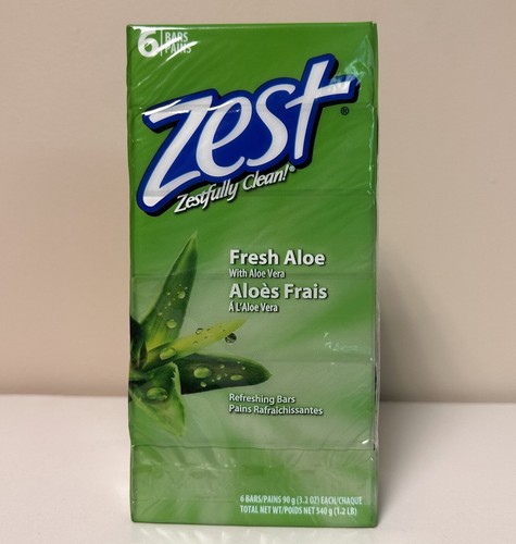 ZEST FRESH ALOE Rich Lather Refreshing BAR SOAP Sealed 6 Bars | eBay