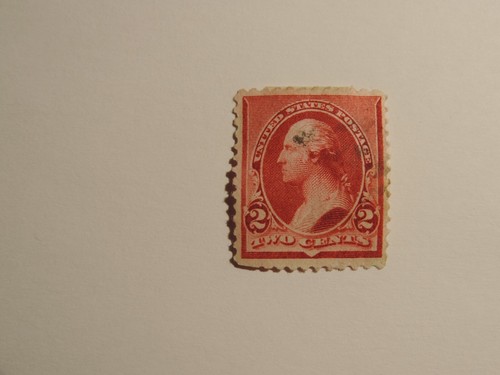 US Postage Stamp George Washington Two Cent Red Stamp 1894 Shield | eBay